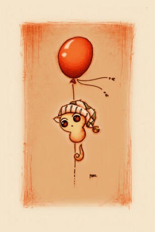 Kreslene obrazky - Fotoalbum - pastelky - Pastelky - kocicka